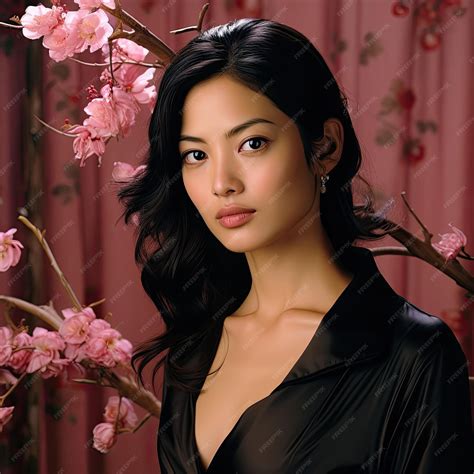 Premium Ai Image Mysterious Asian Woman With Enigmatic Smile