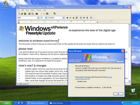 Windows Experience Freestyle Update Service Pack 1