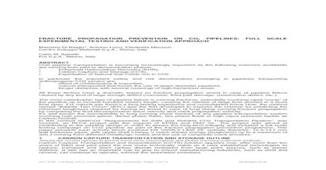 Pdf Fracture Propagation Prevention On Co2 Pipelines … · By Comparing The Fluid Decompression