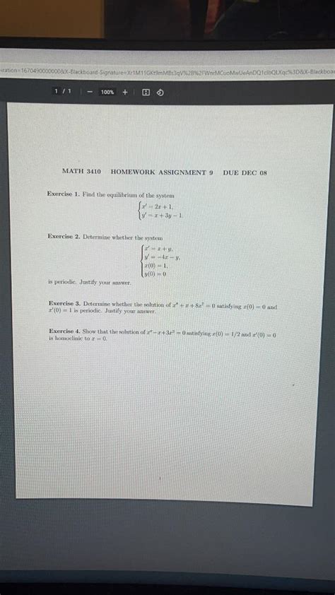 solved math 3410 homework assignment 9 due dec 08 exercise