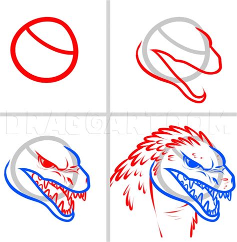How To Draw Godzilla Easy Step By Step Drawing Guide By Dawn Dragoart Com Godzilla Kaiju