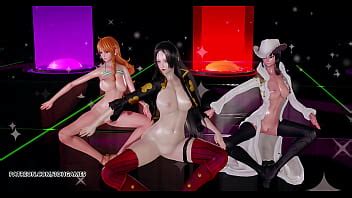 MMD Girl S Day Expectation Hot Naked Dance Boa Hancock Nami Nico Robin One Piece Hentai D
