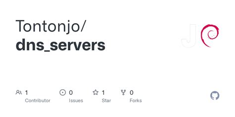 GitHub Tontonjo Dns Servers