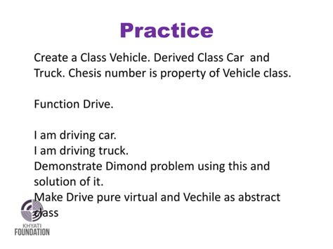 pure virtual function and abstract class pptx