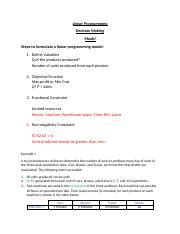 Maximize Profits: Formulating Linear Programming Models | Course Hero