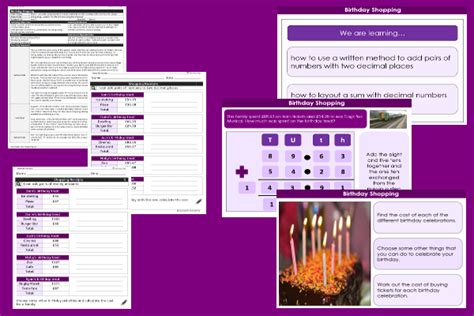Birthday Shopping Key Stage Two Maths Clickteaching