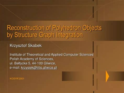 PPT Reconstruction Of Polyhedron Objects By Structure Graph