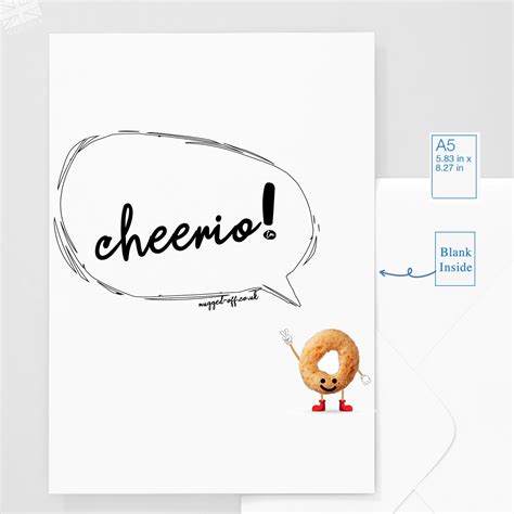 Cheerio Leaving Colleague Card New Job Promotion Leaving Job Card