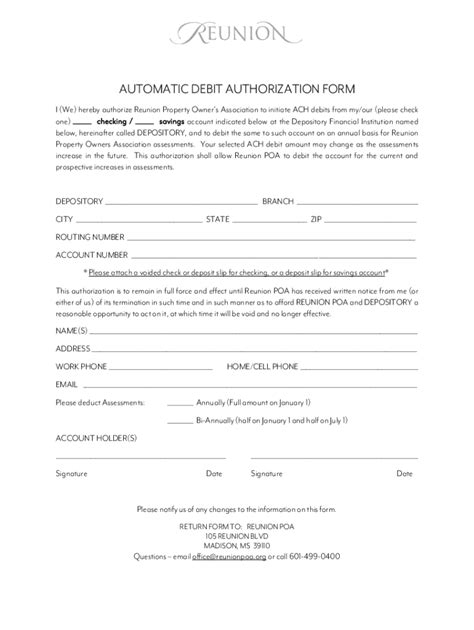 Fillable Online Ach Draft Form Fax Email Print Pdffiller