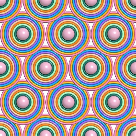 premium photo round inflated figures pattern 3d rendering illustration