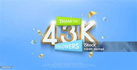 43k 팔로워 여러분 고가의 프리미엄 디자인으로 다채로운 테마로 인사드립니다 3차원 형태에 대한 스톡 벡터 아트 및 기타 이미지 3차원 형태 Number 1000