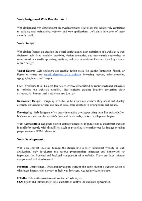 web design and development pdf