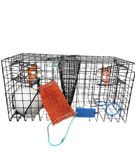 Crab Pots 10 X Wilson Heavy Duty Rectangular Crab Traps 2 Entry Blue