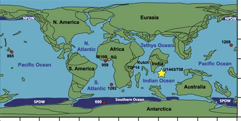 Paleogeographic Reconstruction For ∼56 Ma The Paleocene Eocene Thermal