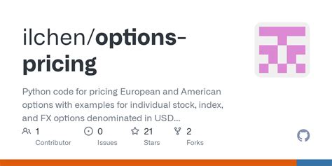 Github Ilchenoptions Pricing Python Code For Pricing European And