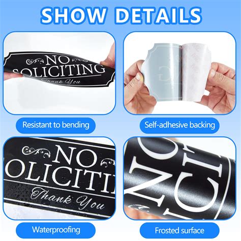 No Soliciting Sign For Front Door No Soliciting Signs 2 Pack 7x3
