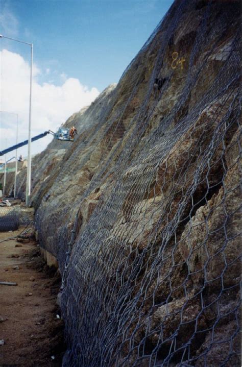 Rock Netting On New Motorway Cutting News Abcas Rope Access