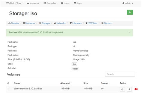 webvirtcloud gestion machines virtuelle kvm via le web