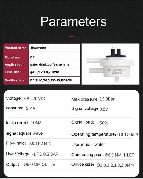 Flow Meter Water 20vdc Solenoid Valve 15bar 1020mm Buy Flow Meter
