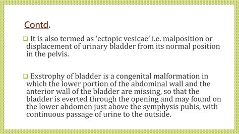 Exstrophy Of Bladder Pptx