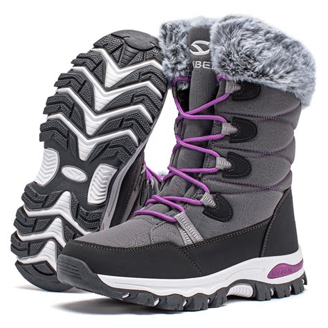 Hobibear Womens Comfy Warmer Winter Boots Waterproof Non Slip Faux