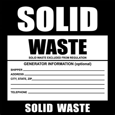 Solid Waste Label Get 10 Off Now Solid Waste Chemical Safety Labels