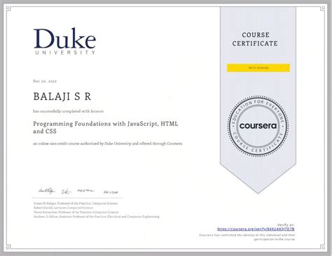 Balaji S R On Linkedin Courses Html Css Javascript