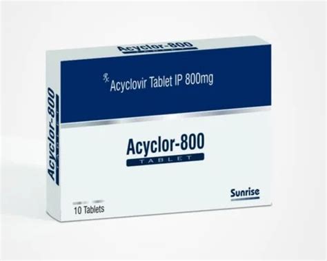 Acyclor 800 Acyclovir 800mg Tablet At ₹ 600box Acyclovir Tablets In