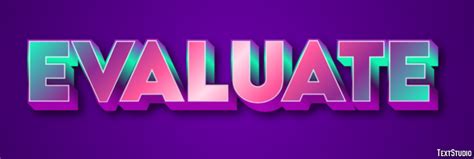 Evaluate Text Effect And Logo Design Word