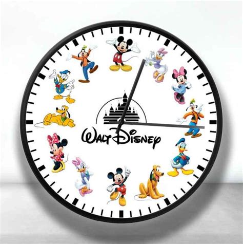Mickey Mouse And Disney Characters Clock Great T Room Decor Wall Clock New Etsy