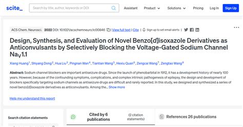 Design Synthesis And Evaluation Of Novel Benzo D Isoxazole Derivatives As Anticonvulsants By