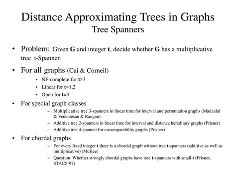 Distance Approximating Trees In Graphs Brandstaedt Chepoi Dragan Esa J Of Algorithms