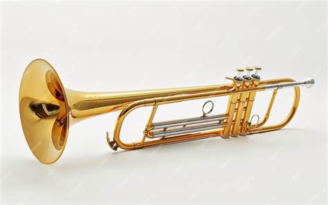 Trombone Harmony On White Background Premium Ai Generated Image