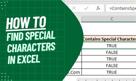 How To Find Special Characters In Excel Earn And Excel