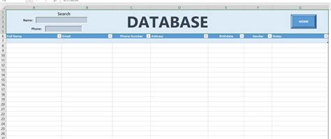 Simple Client Database Excel Template English Etsy