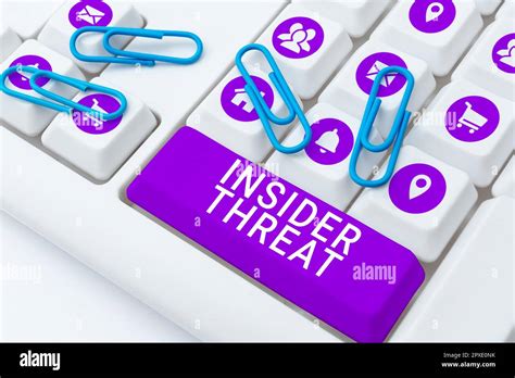 Hand Writing Sign Insider Threat Internet Concept Security Threat That Originates From Within