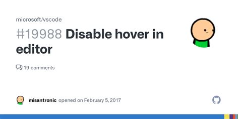 Disable Hover In Editor Issue Microsoft Vscode GitHub