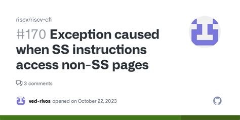 Exception Caused When Ss Instructions Access Non Ss Pages · Issue 170 · Riscvriscv Cfi · Github