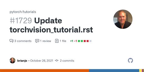 update torchvision tutorial rst by brianjo · pull request 1729
