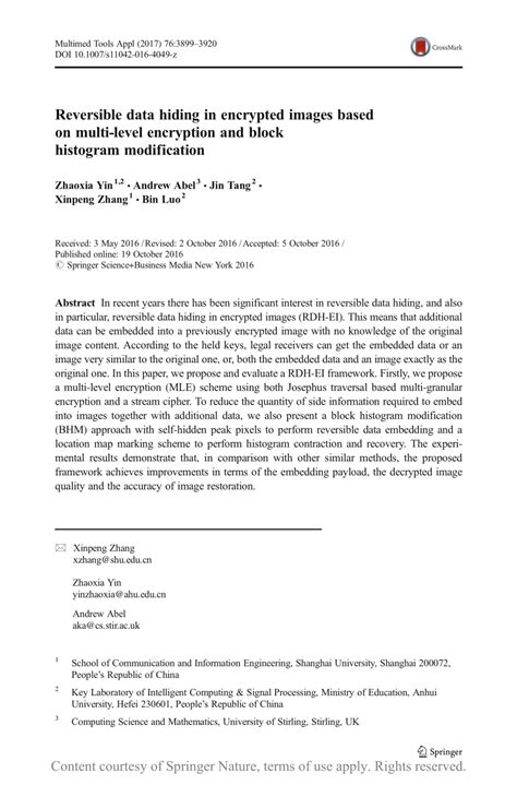Reversible Data Hiding In Encrypted Images Based On Multi Level