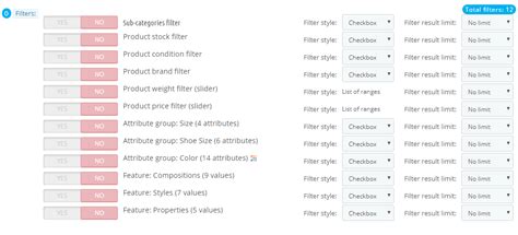 PrestaShop How To Manage The Faceted Search Module Zemez Support