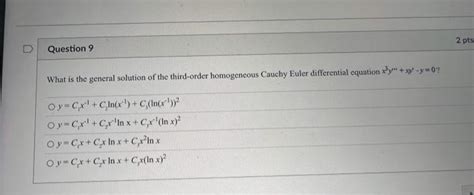 What Is The General Solution Of The Third Order