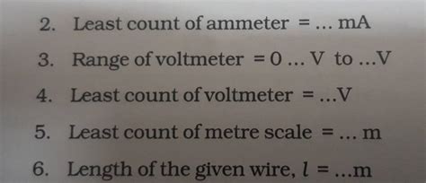 2 Least Count Of Ammeter …ma Filo