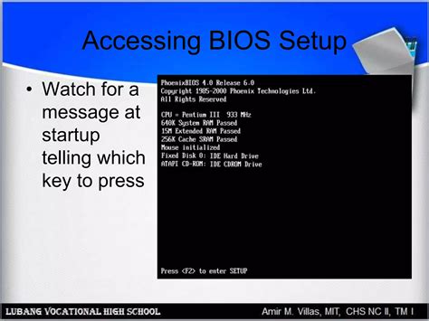 Working With The Bios Setup Program Pptx