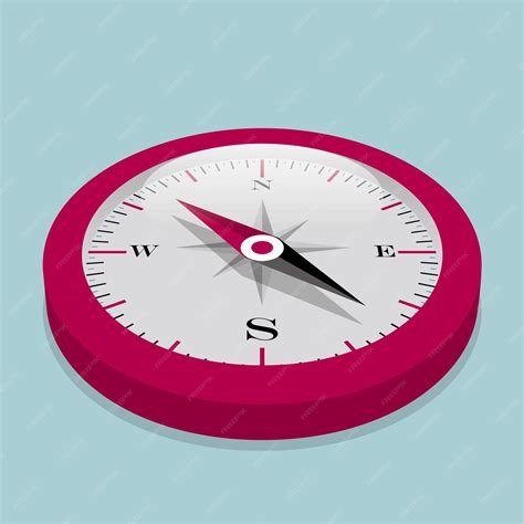 Premium Vector Drawn Compass The Pointer Points To The Southeast And Northwest