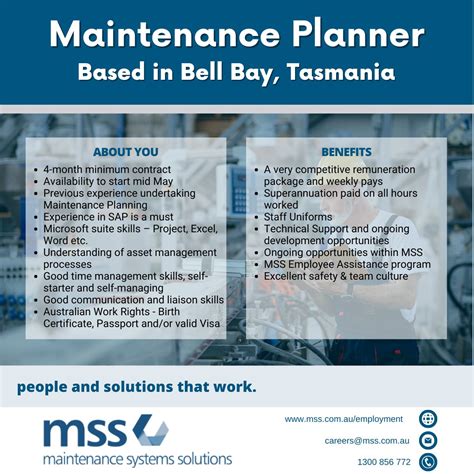 🔵maintenance Systems Solutions Pty Ltd Are Seeking A Skilled