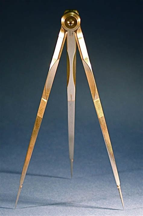 Antique Metal Three Legged Point Map Divider Compass Drafting Tool