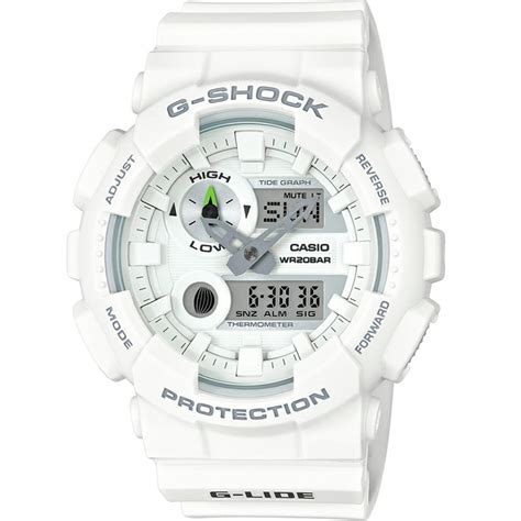 Casio G Shock Mens White Tide And Moon Display Watch