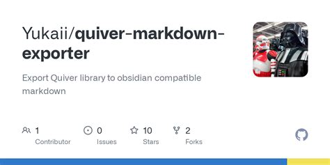 github yukaii quiver markdown exporter export quiver library to