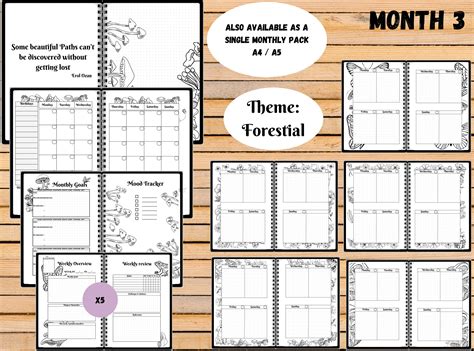 A4 Bundle Planner Bujo Bundle Printable Planner Bundle Premade Bullett